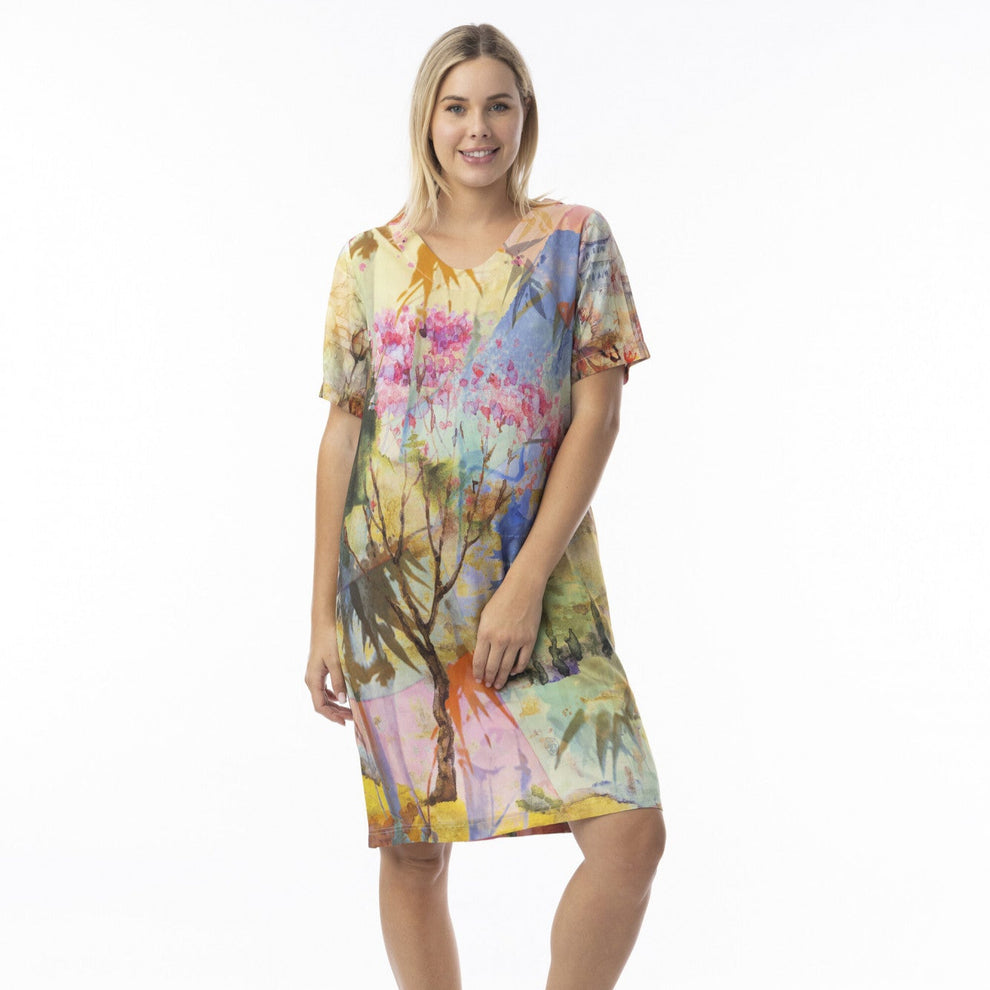 Orientique Digital Print Shift Dress – The Happy Shoe Shop