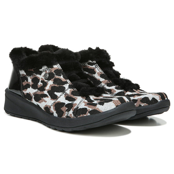 Bzees Golden Bootie Black/White Leopard - HBE-6659 – The Happy Shoe Shop